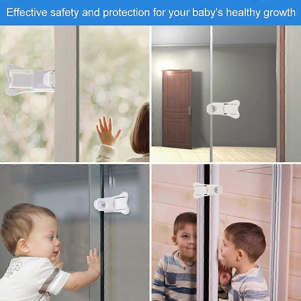 4 PCS Sliding Door Locks for Baby Proofing, Keyless Child Safety Locks ...