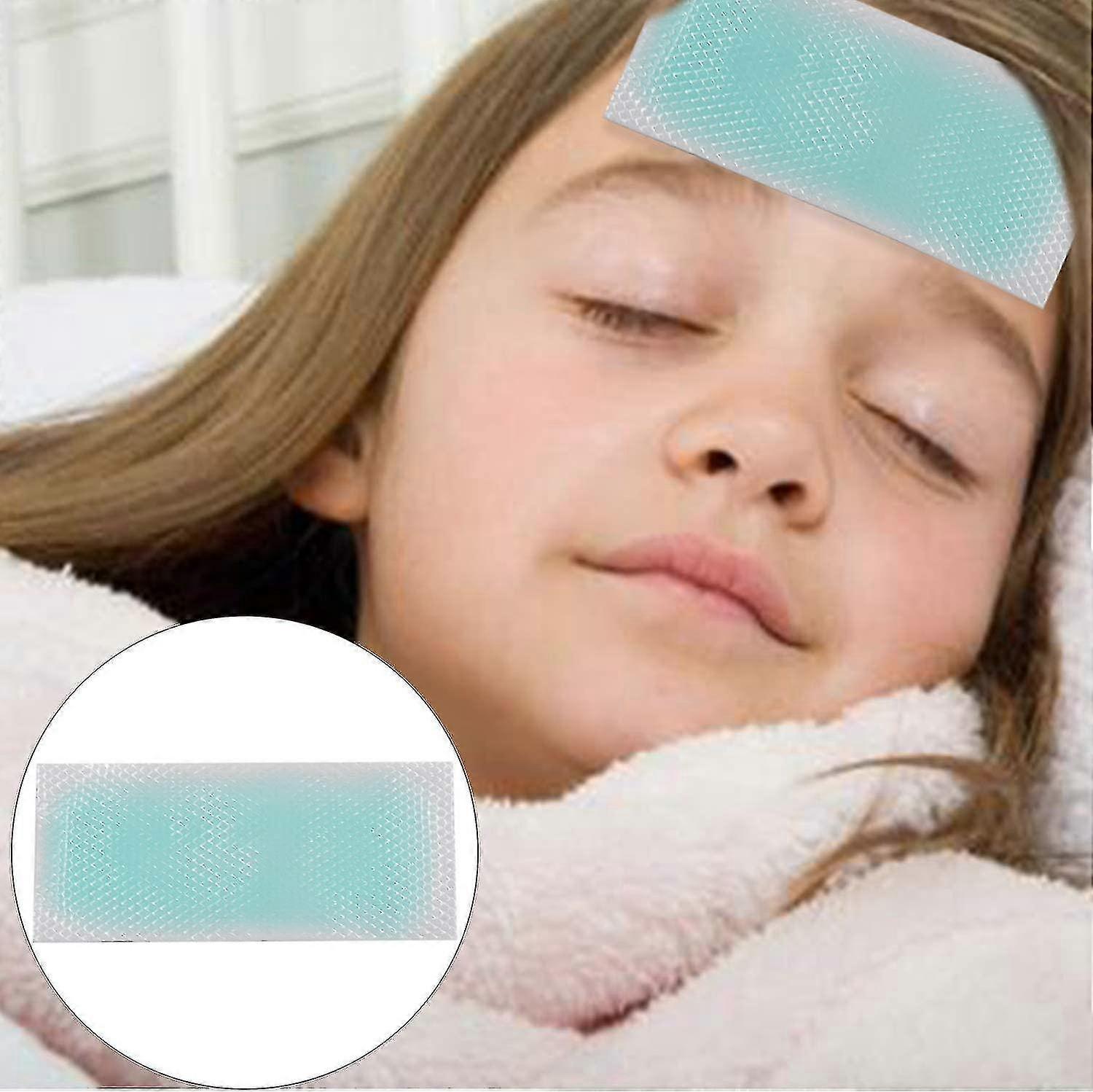 20 Sheets Fever Cooling Gel Patches, Cooling Forehead Strips Cooling ...