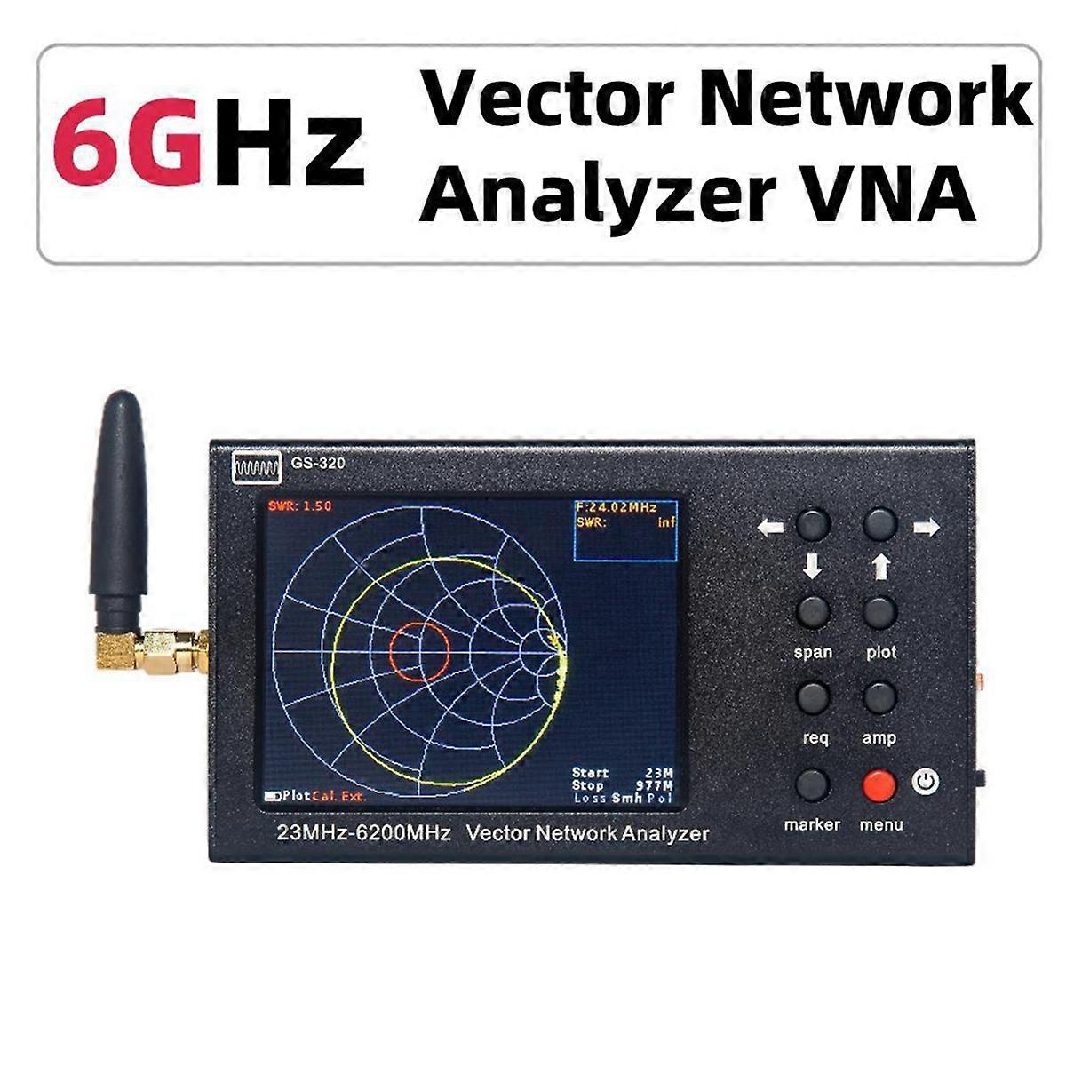 6GHz Vector Network Analyzer VNA Antenna Tester Handheld Portable Radio ...