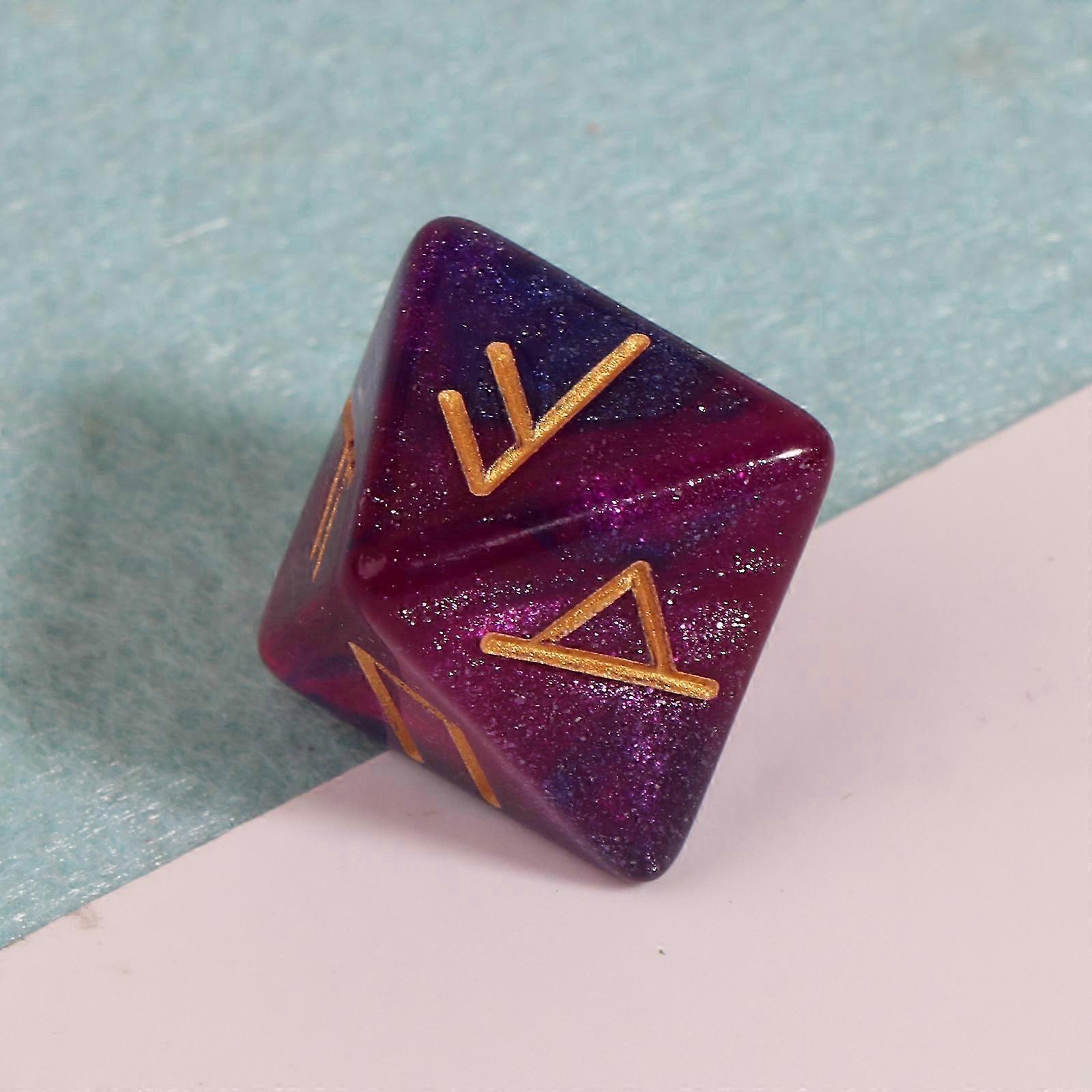 3x 8-Sided Rune Dice Polyhedral Dice Acrylic Astrological Dice Board ...