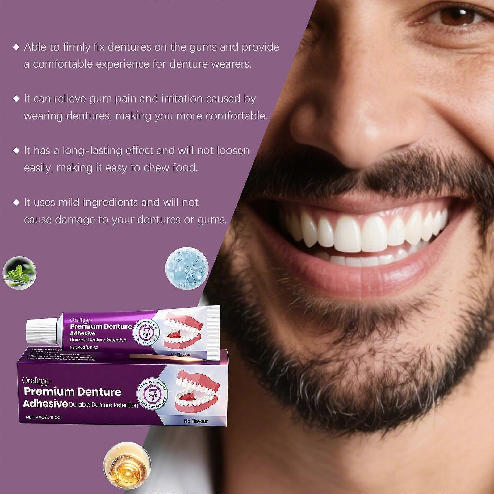 Dental Adhesive Cream For Denture Original Strong Complete Professional ...