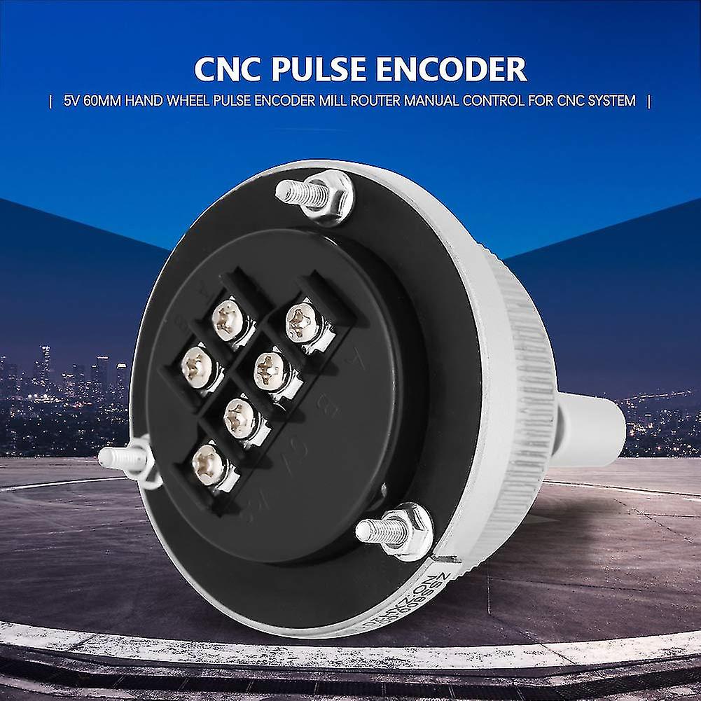 Pulse Encoder, 5v 60mm Wheel Pulse Encoders Hand Aviation 6 Terminal ...