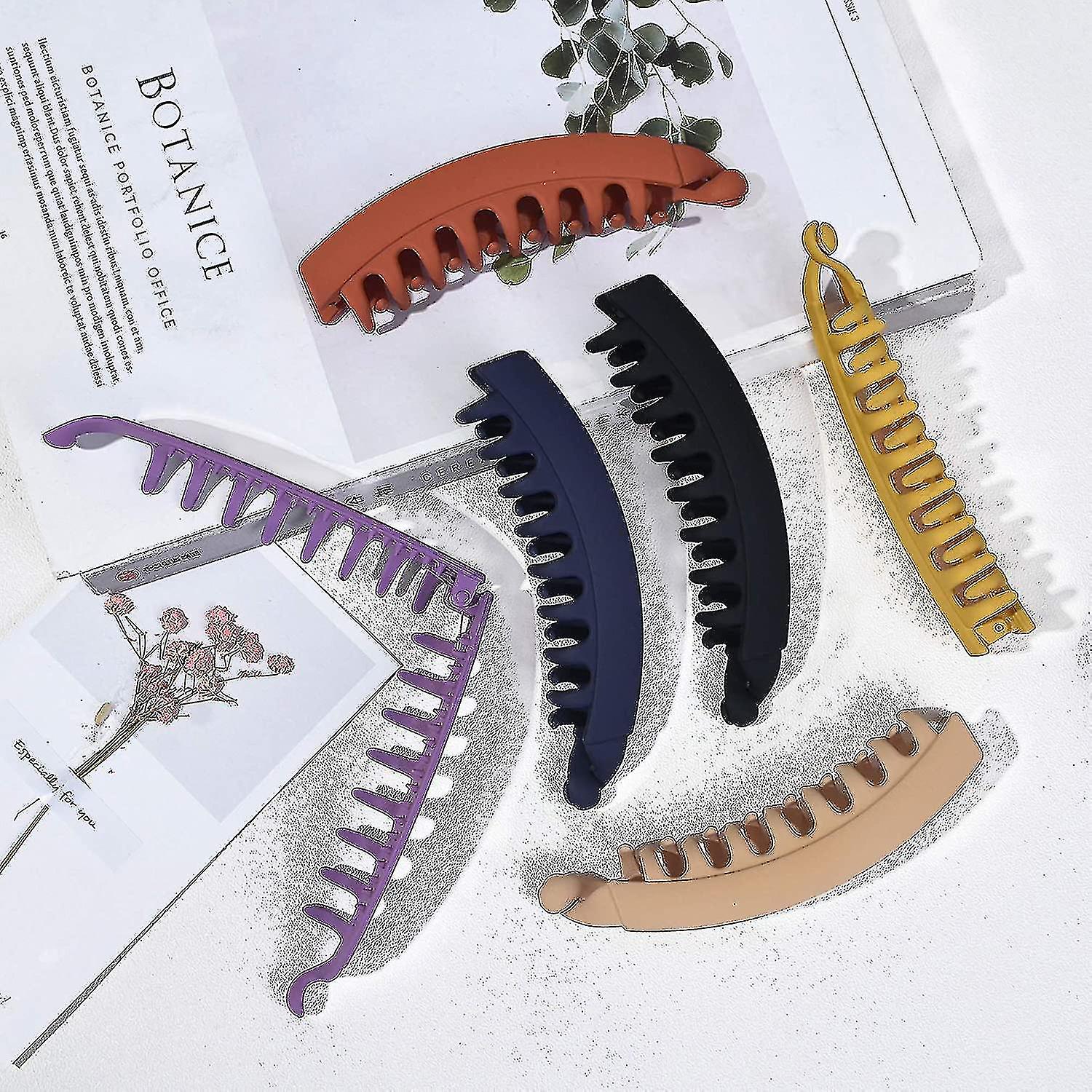 6 Pieces Large Banana Clips Big Banana Hair Clips For Thick Hair,non ...