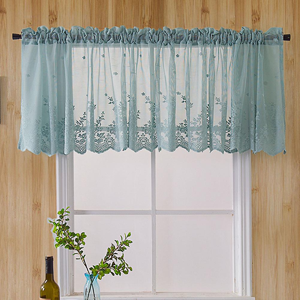 Window Simple Stylish Lace Curtain Soft Short Diaphanous Fresh Floral ...