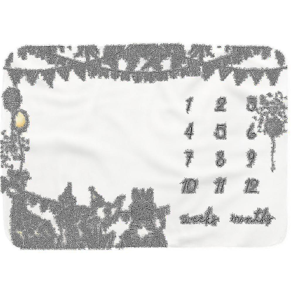 Baby Monthly Milestone Flannel Blanket Newborn Photo Mat Photography ...