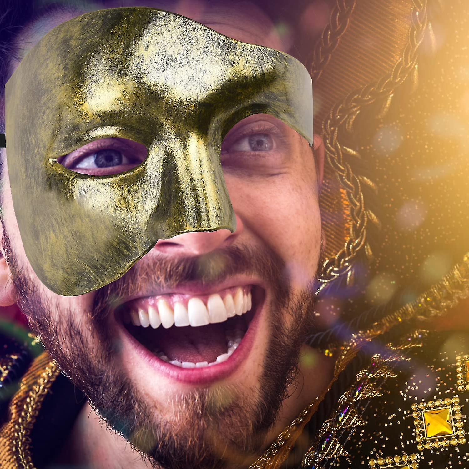 2 Pack Masquerade Mask Phantom Of The Opera Half Face Mask Mens Mask ...