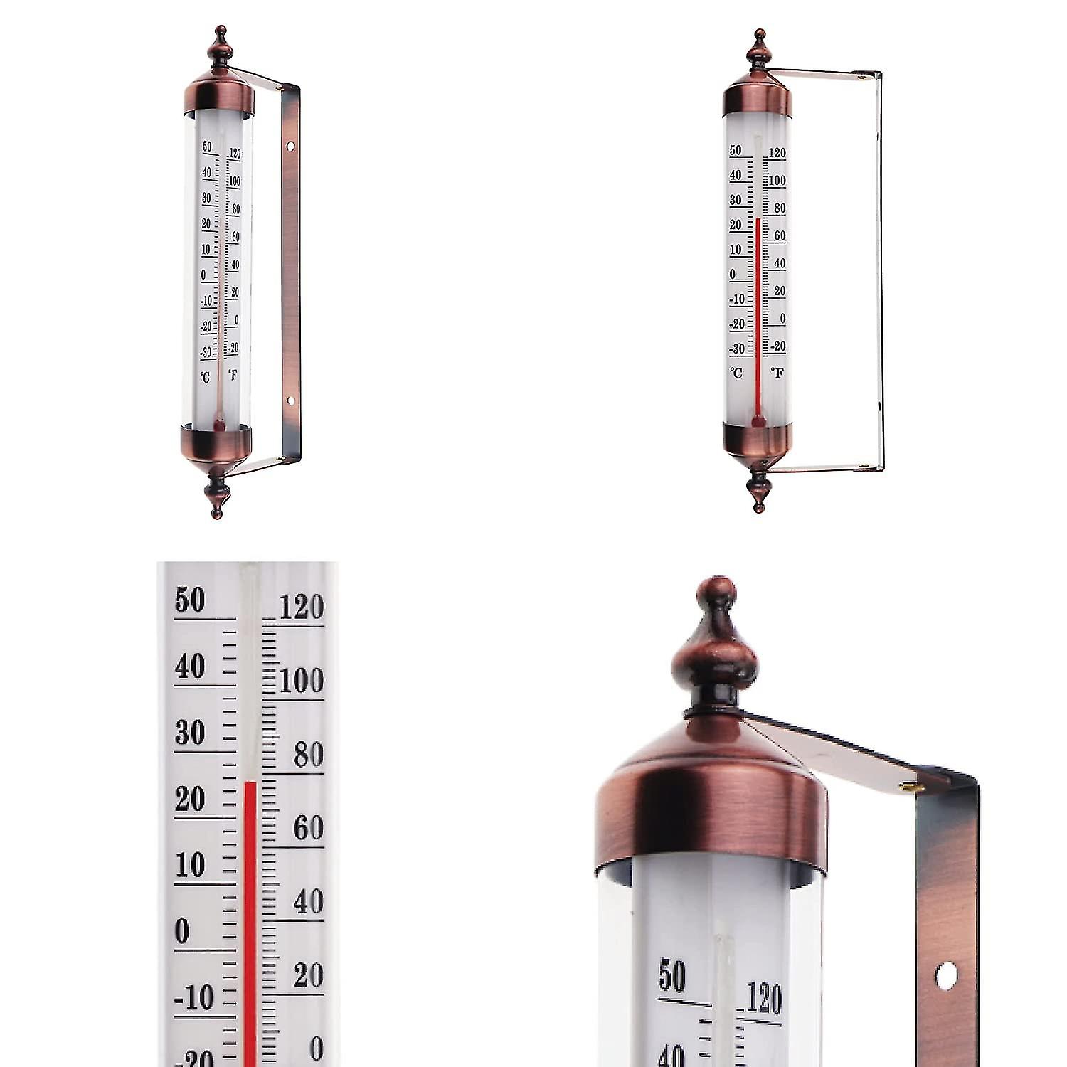 Outdoor Thermometer With Bronze Effect Design - Stylish Garden ...