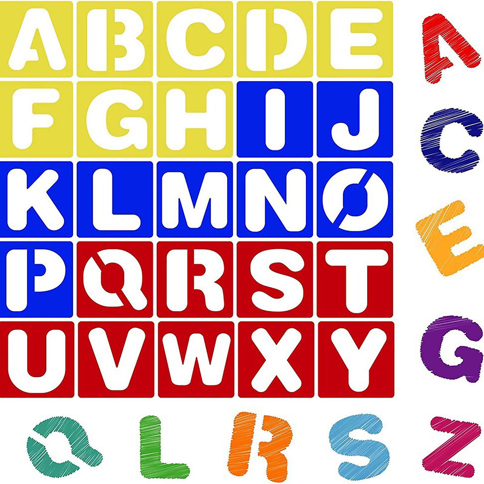 PP Drawing Stencils for Kids Letter Figures Drawing Spraying Templates ...