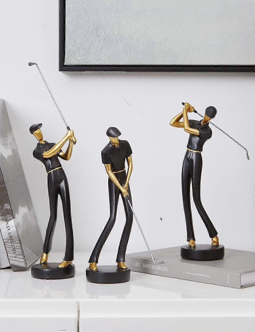 Amoy-Art Golfer Statue Figurine Golf Sculpture Decor Modern Interior ...