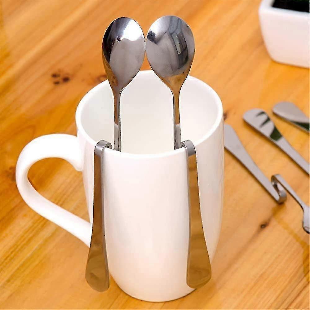 Jam Spoons, 2 Long Straight Hanging Cup Spoons, 2 Short Straight ...