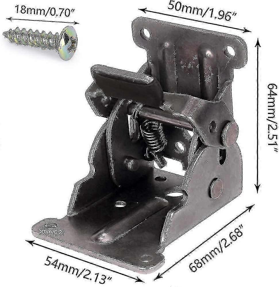 4 Pack Folding Brackets, Lock Extension Support Bracket Foldable Self ...