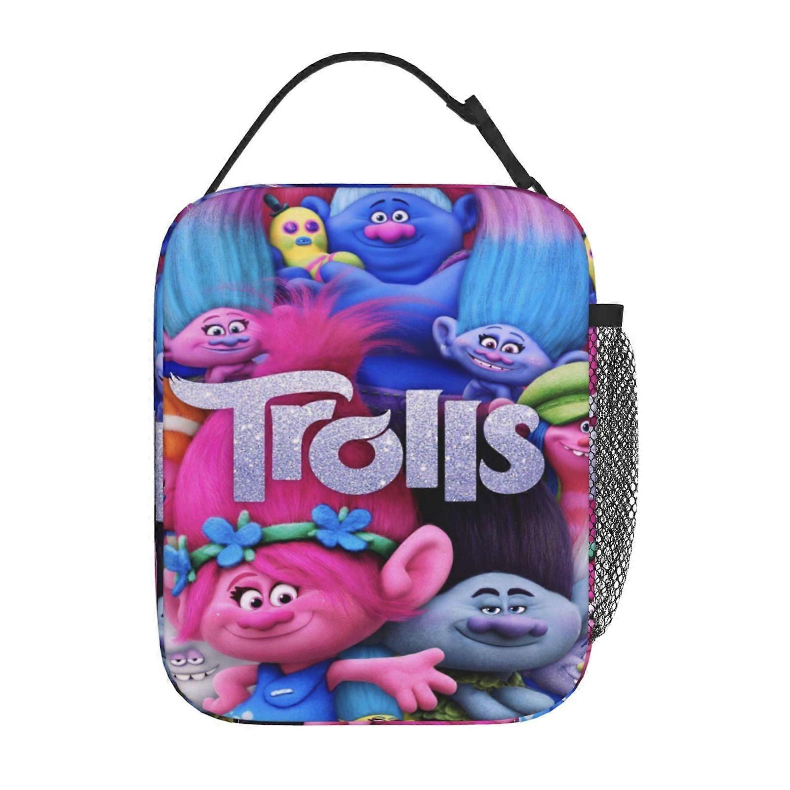 Anime Cartoon Trolls World Tour Lunch Box - Insulated Lunch Bag For ...