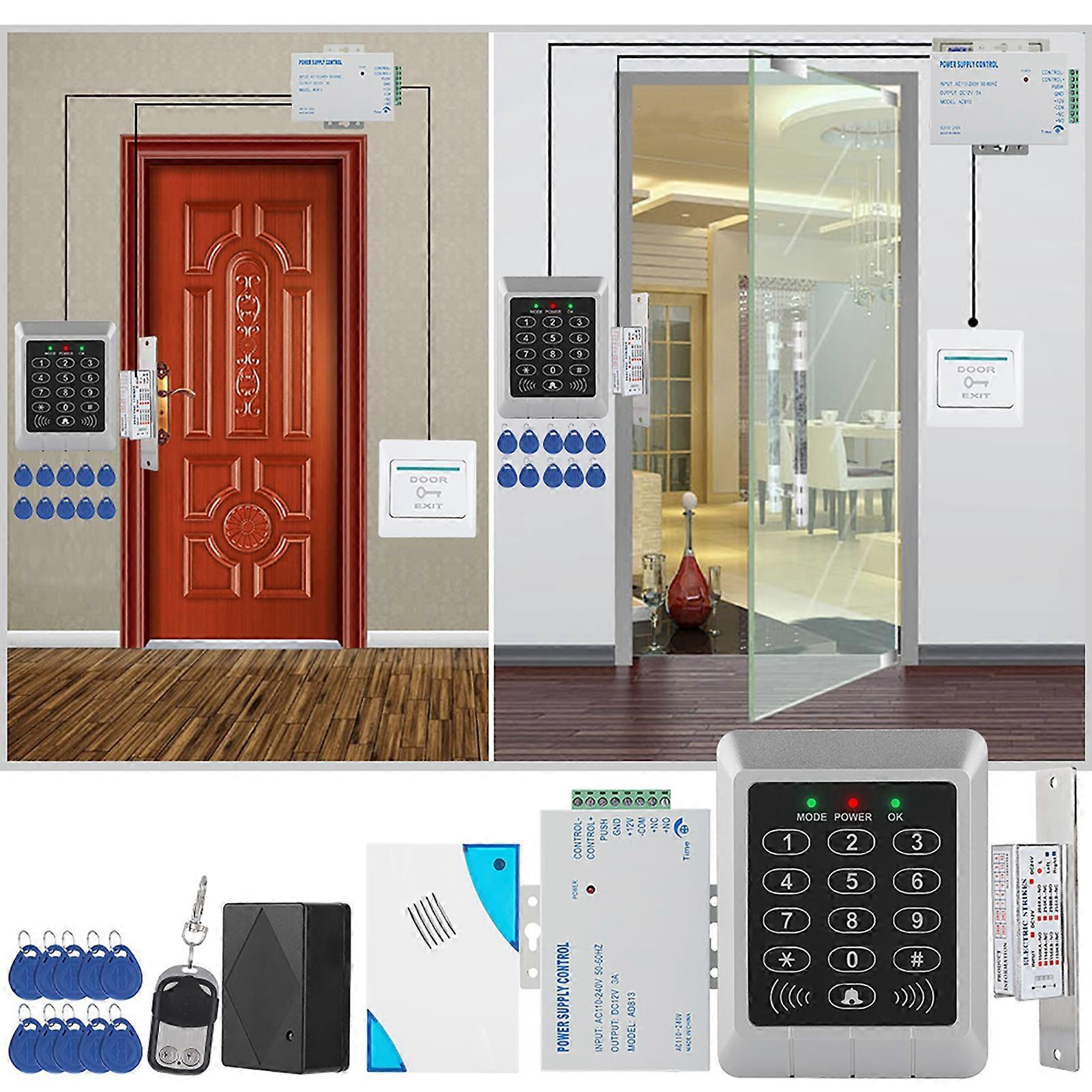 Rfid Keypad Access Control System Kit Door Lock 125khz Em Card For Door ...