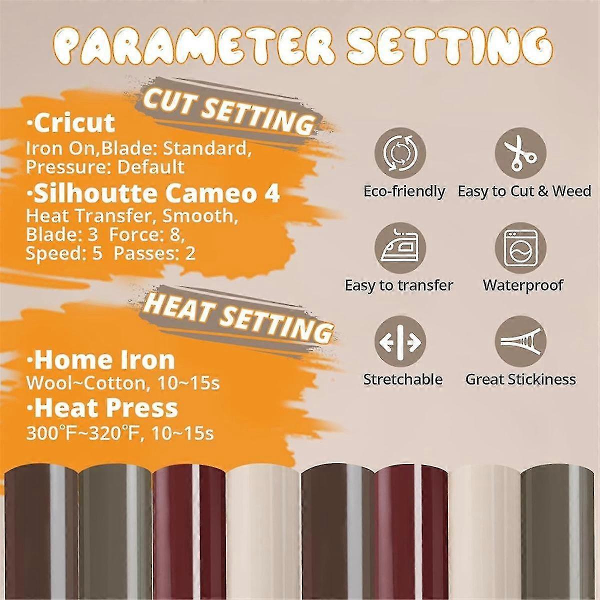 Skin Tone Bubble Vinyl Heat Transfer - 8 Pieces Bubble Vinyl, 4 Brown ...