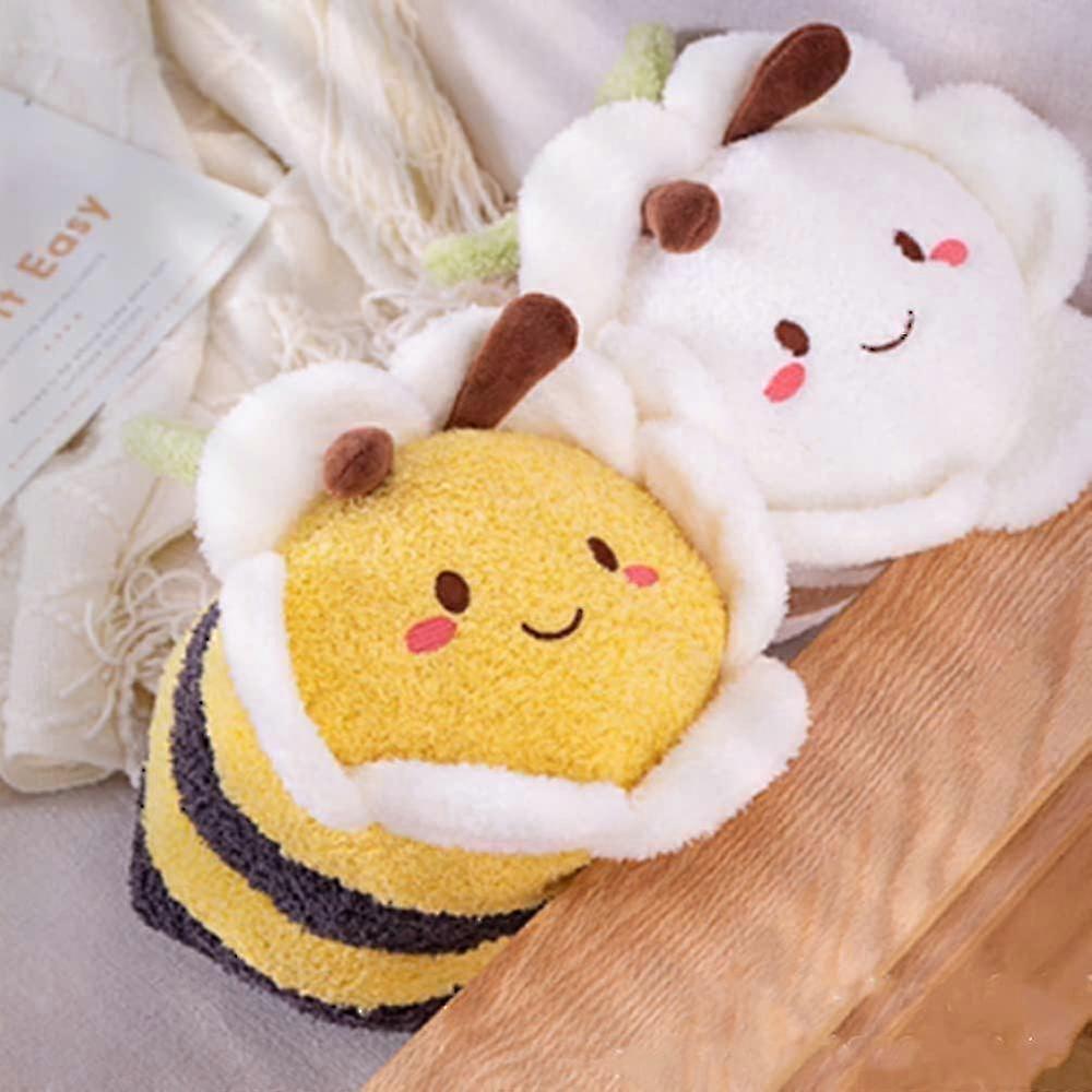 12 Inch Bee Plush Toy, Cuddly Bee Pillow Soft Honeybee Hugging Pillows ...