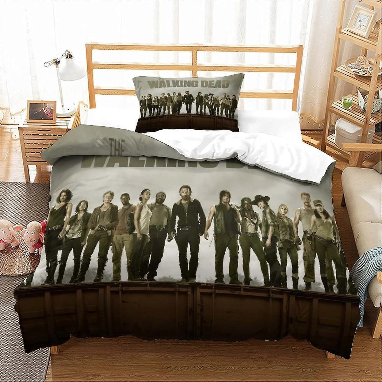The Walking Dead Poster 3D Printed Duvet Cover, 3 Piece Bedding Set ...