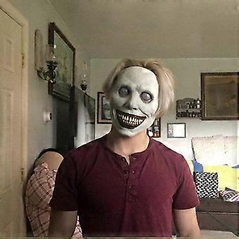 Halloween Horror Mask Cos Exorcist Smile White-eyed Devil Latex ...