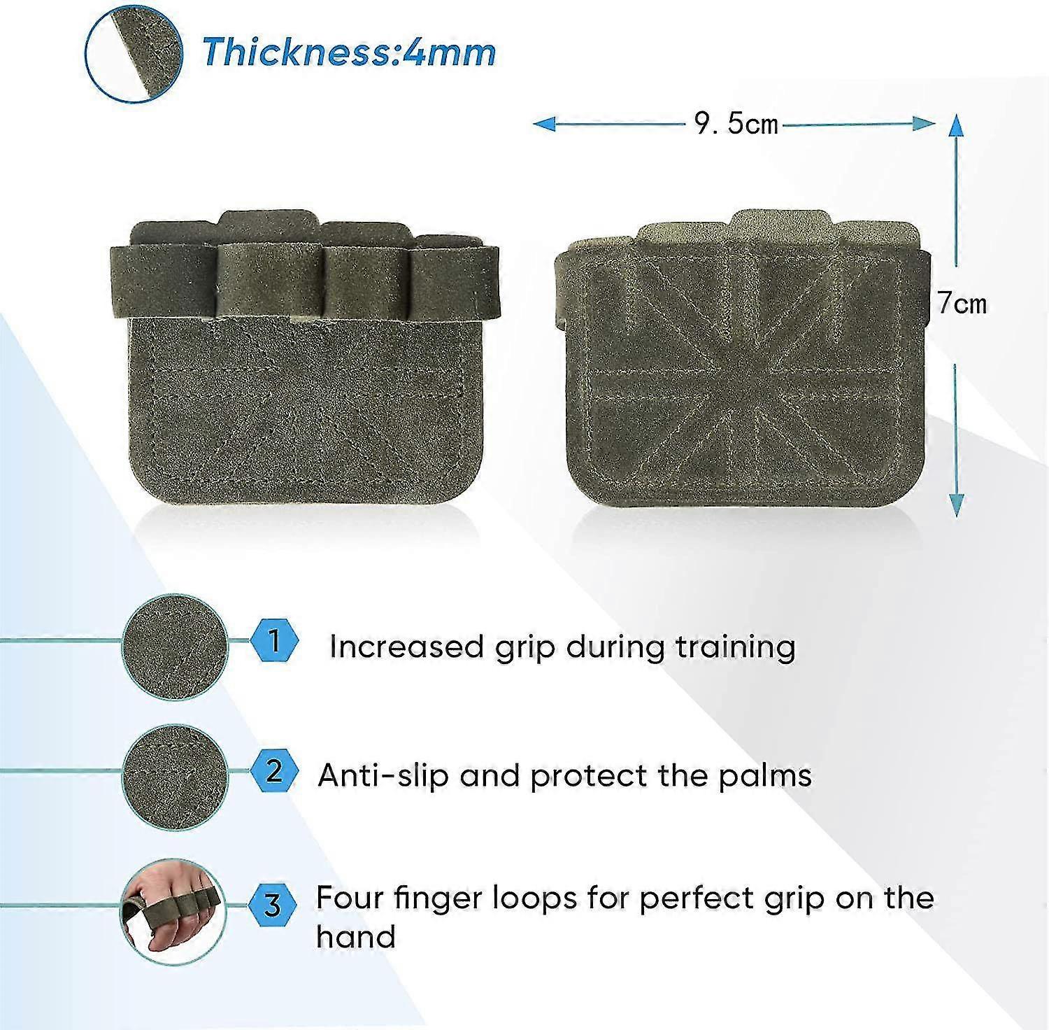 Fitness Gym Grip Pads For Weightlifting Powerlifting Cross Training ...