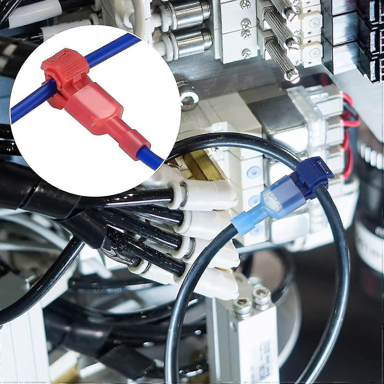 120 Pieces Electrical Lugs Crimp Kit (60 T-tap Tap Connector, 60 Flat ...