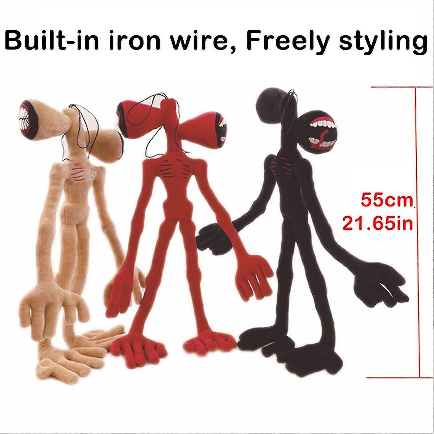 Double Head Plush Toy Siren Head Stuffed Doll Bendable Fearful Monster ...