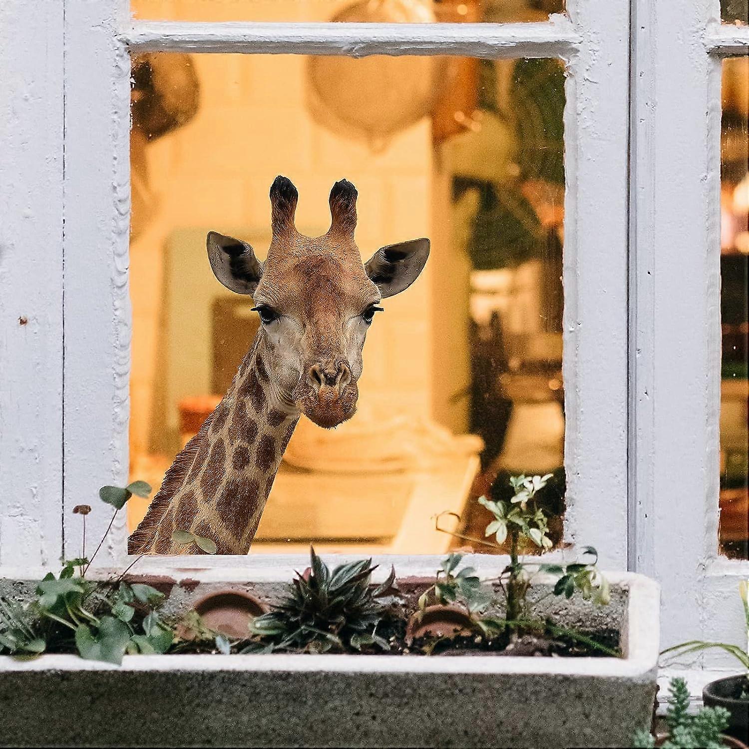 SZTXJ Giraffe Stickers for Window Decor - Funny Wall Stickers for ...