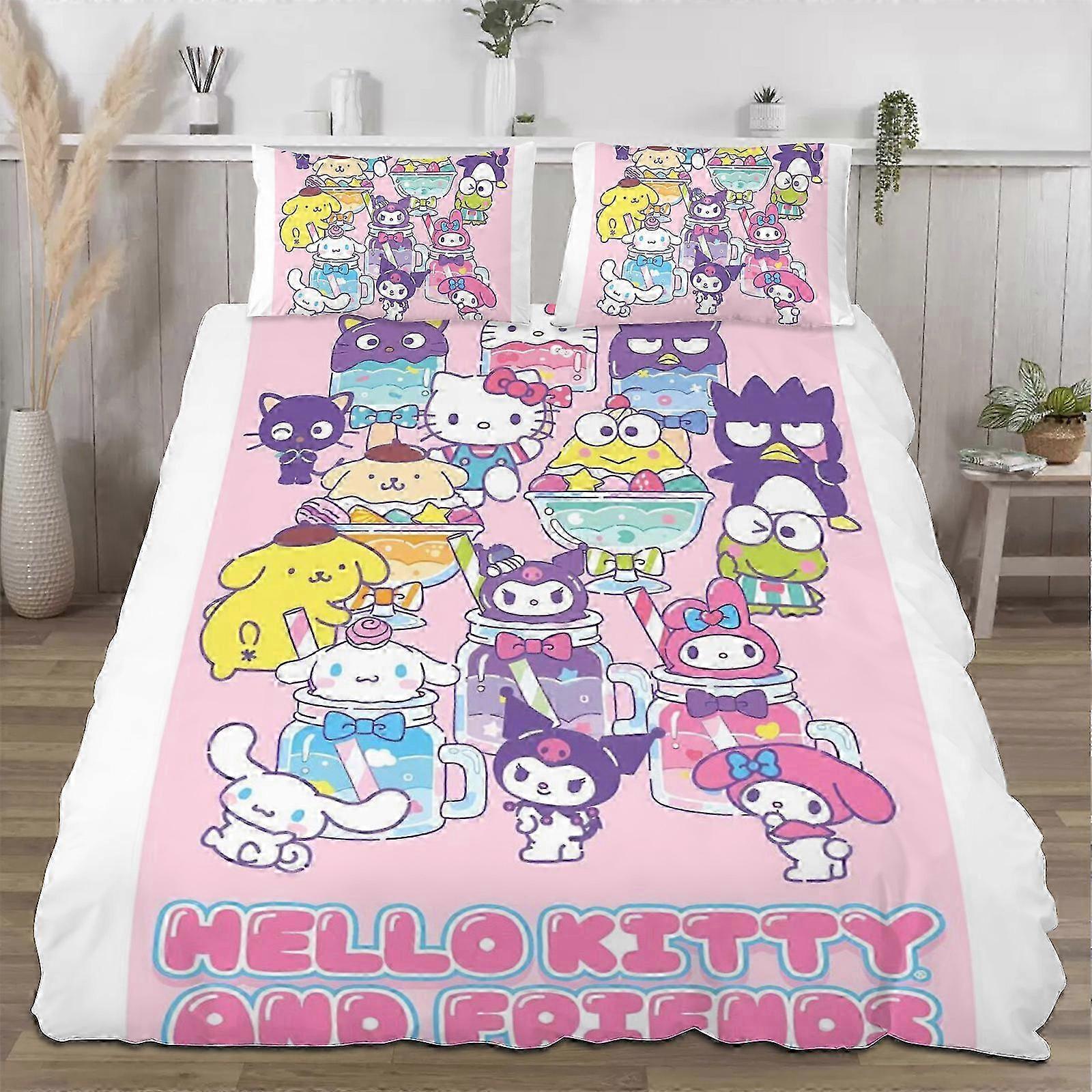 v1833 Bed Sheets Sanrio Soft3D Printed Duvet Cover Bedding Set with ...