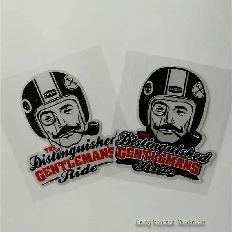 Retro the Distinguished Gentleman's Ride cafe rider stickers motorcycle ...