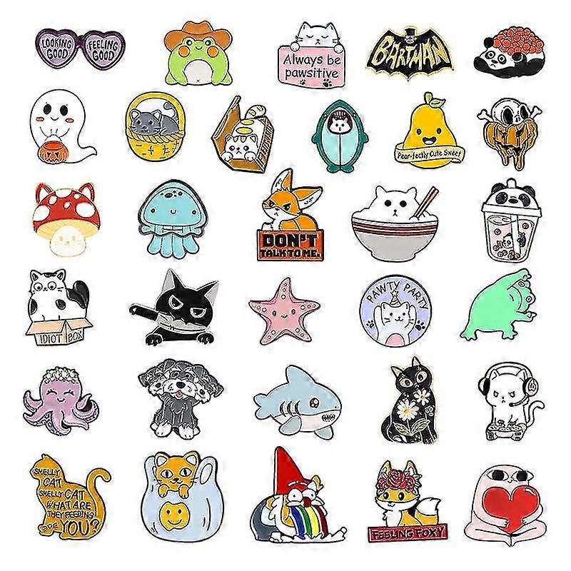 24 Pack Cute Enamel Backpack Pins, Fun Enamel Pins Bulk Set | Fruugo IE