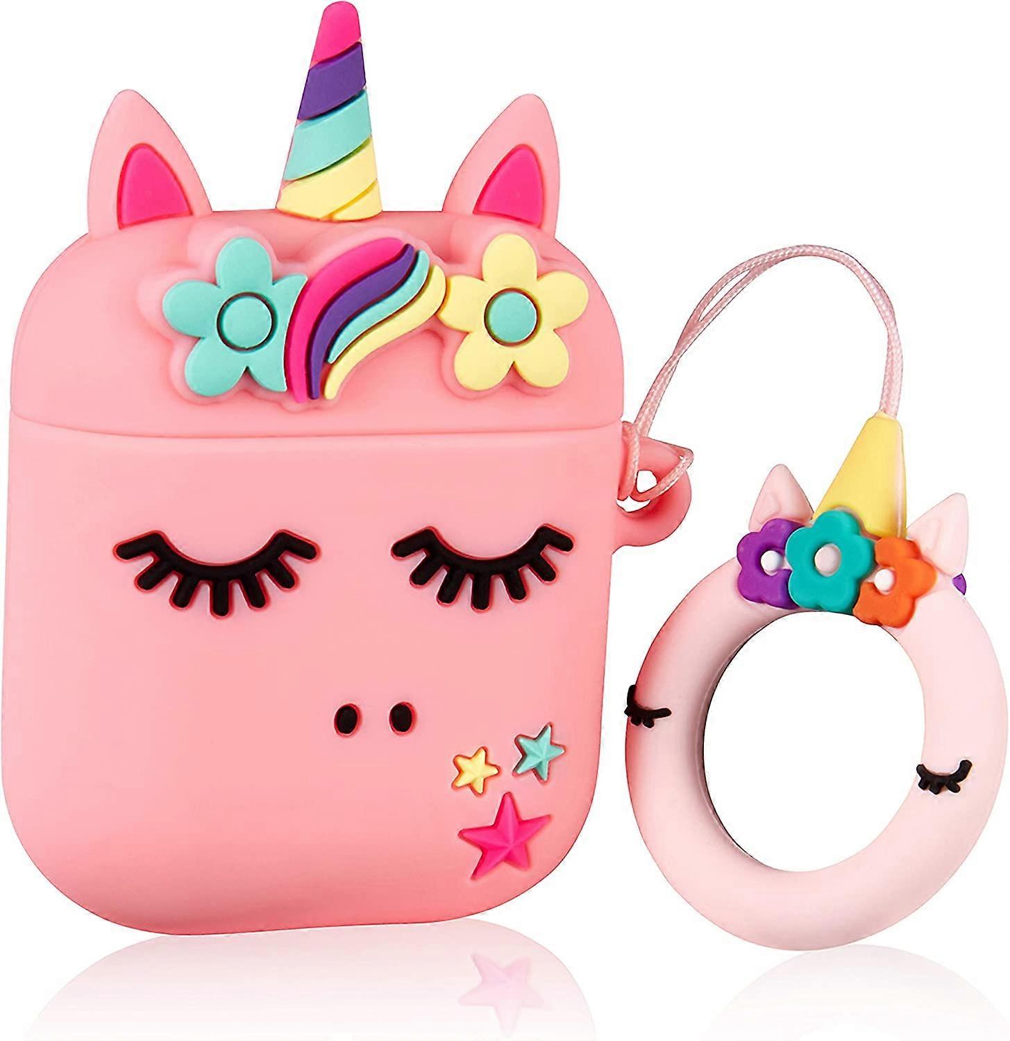 KATEA Flower Unicorn for Airpod 1/2 Case, Cartoon Cute Fashion Silicone ...