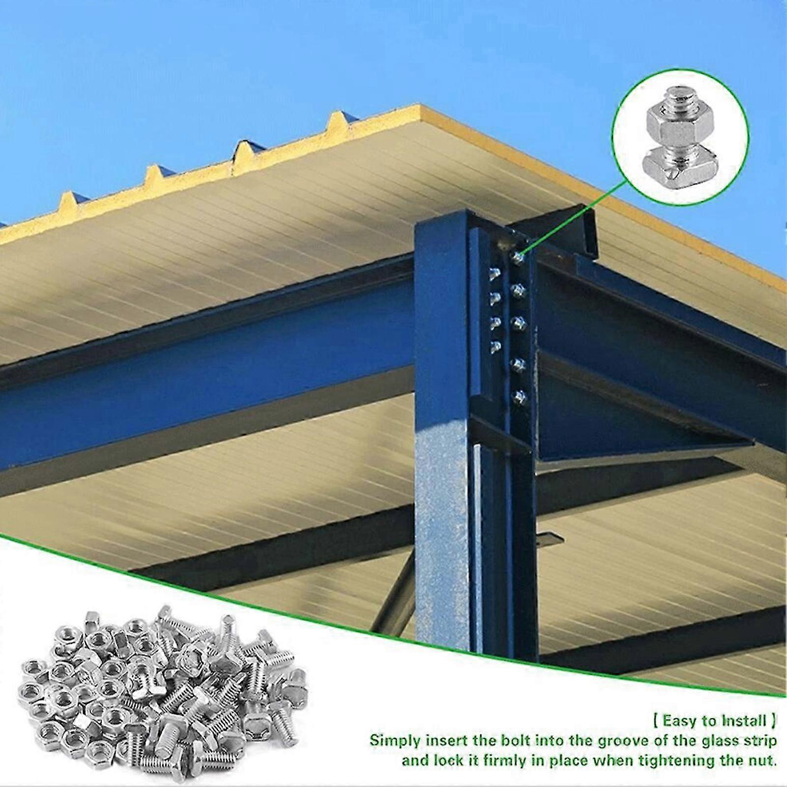 1 Set Aluminium Nut Bolt Kit Tough Removable Threading Screws Through ...