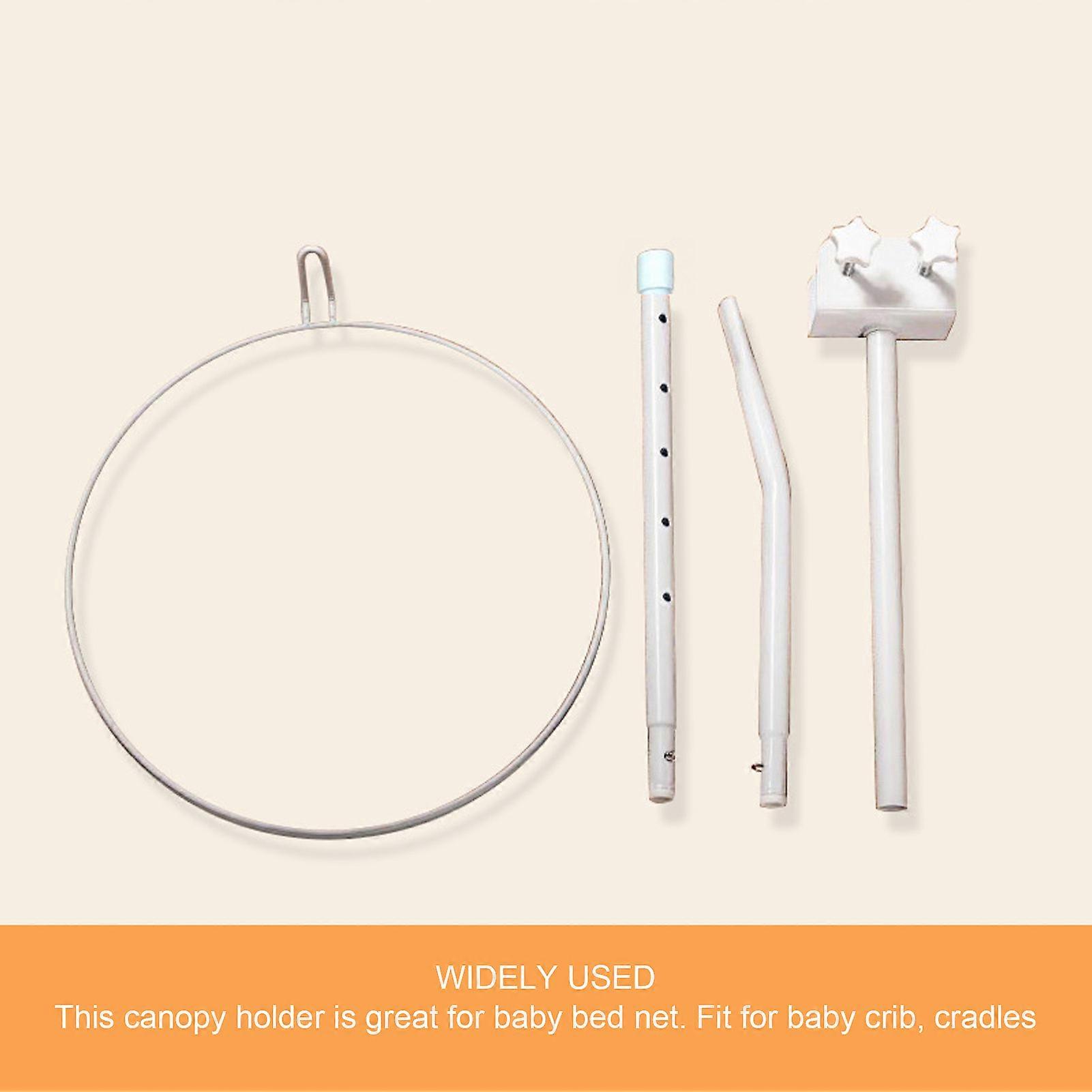 Crib Canopy Holder with Clamps Height Adjustable Baby Bed Accessories ...
