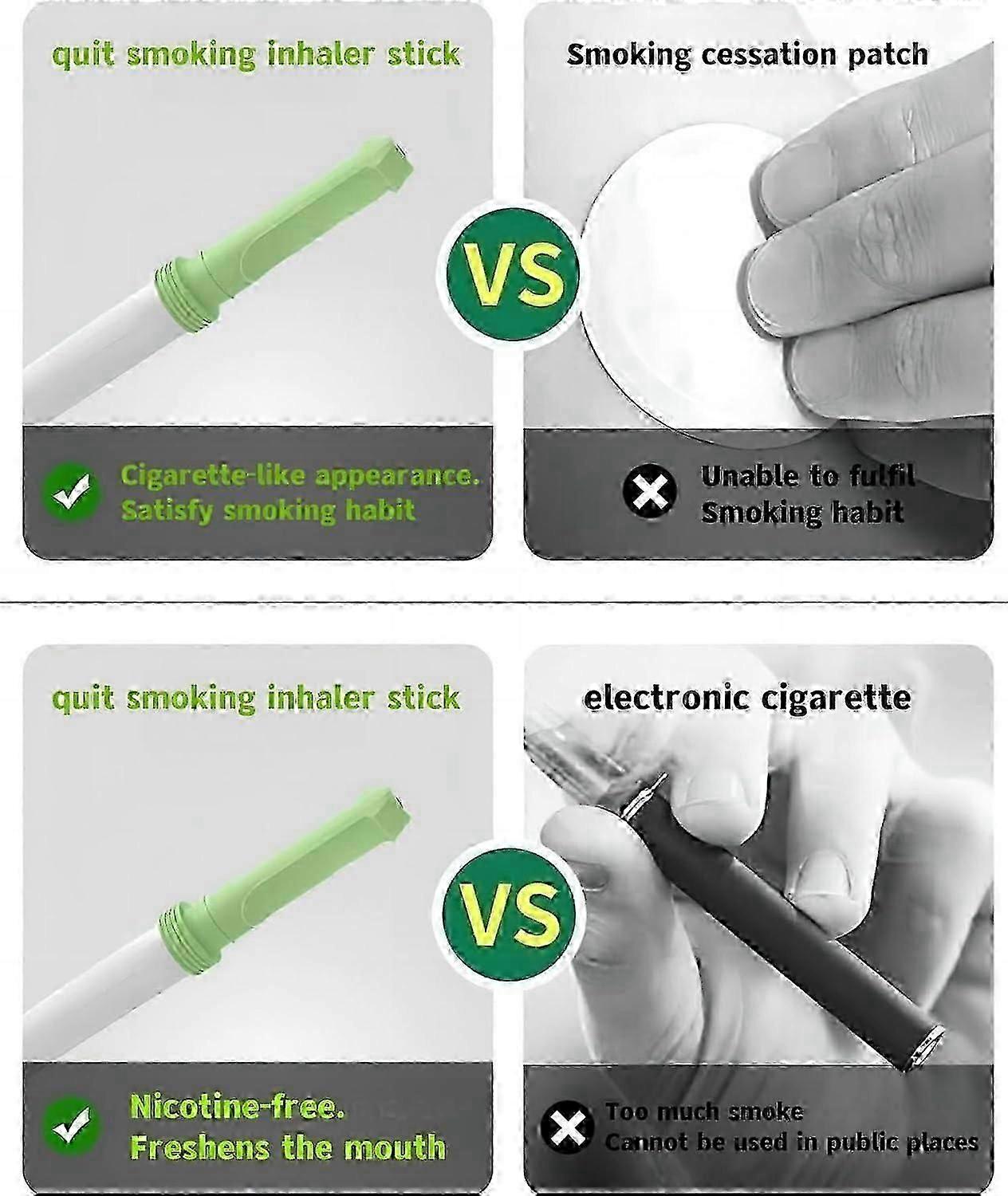 6/ 12pcs Quit Smoking Air Inhaler, Stop Smoking Behavioral Support Mint ...