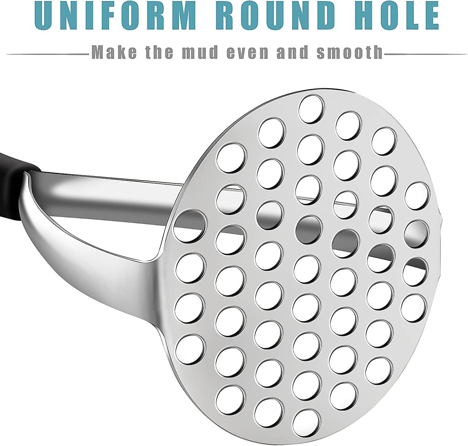 Potato Masher Stainless Steel Hand Plate Food Masher Kitchen Tool For ...