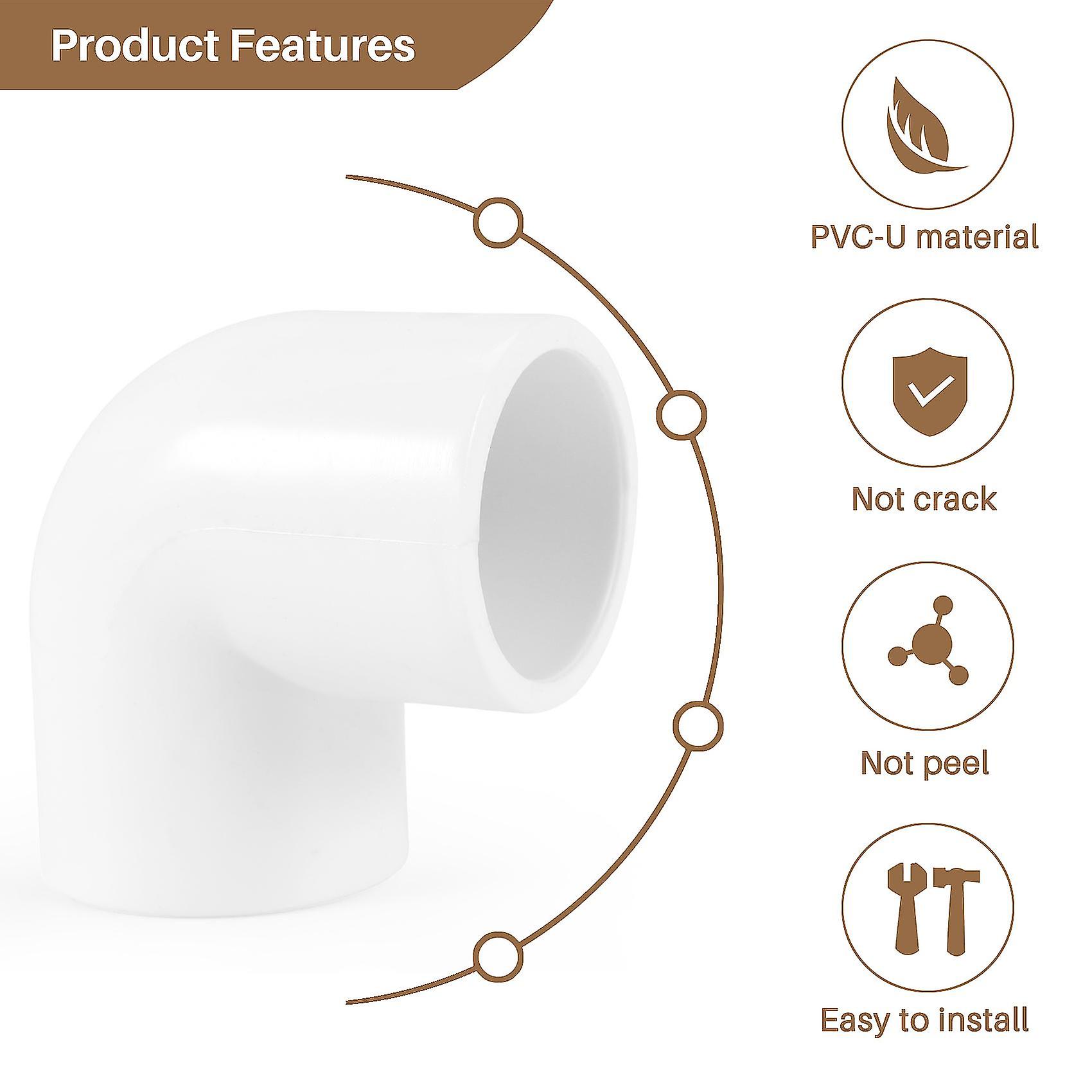 5 Pieces 20mm Dia 90 Angle Degree Elbow Pvc Pipe Fittings Adapter ...