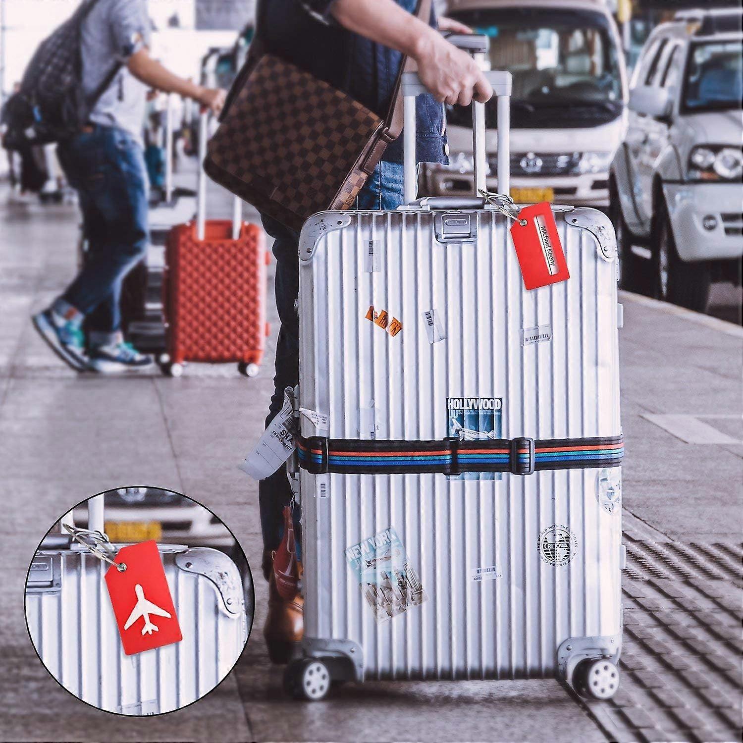 Silicone Luggage Tag with Name ID Card Perfect to Quickly Spot Luggage ...