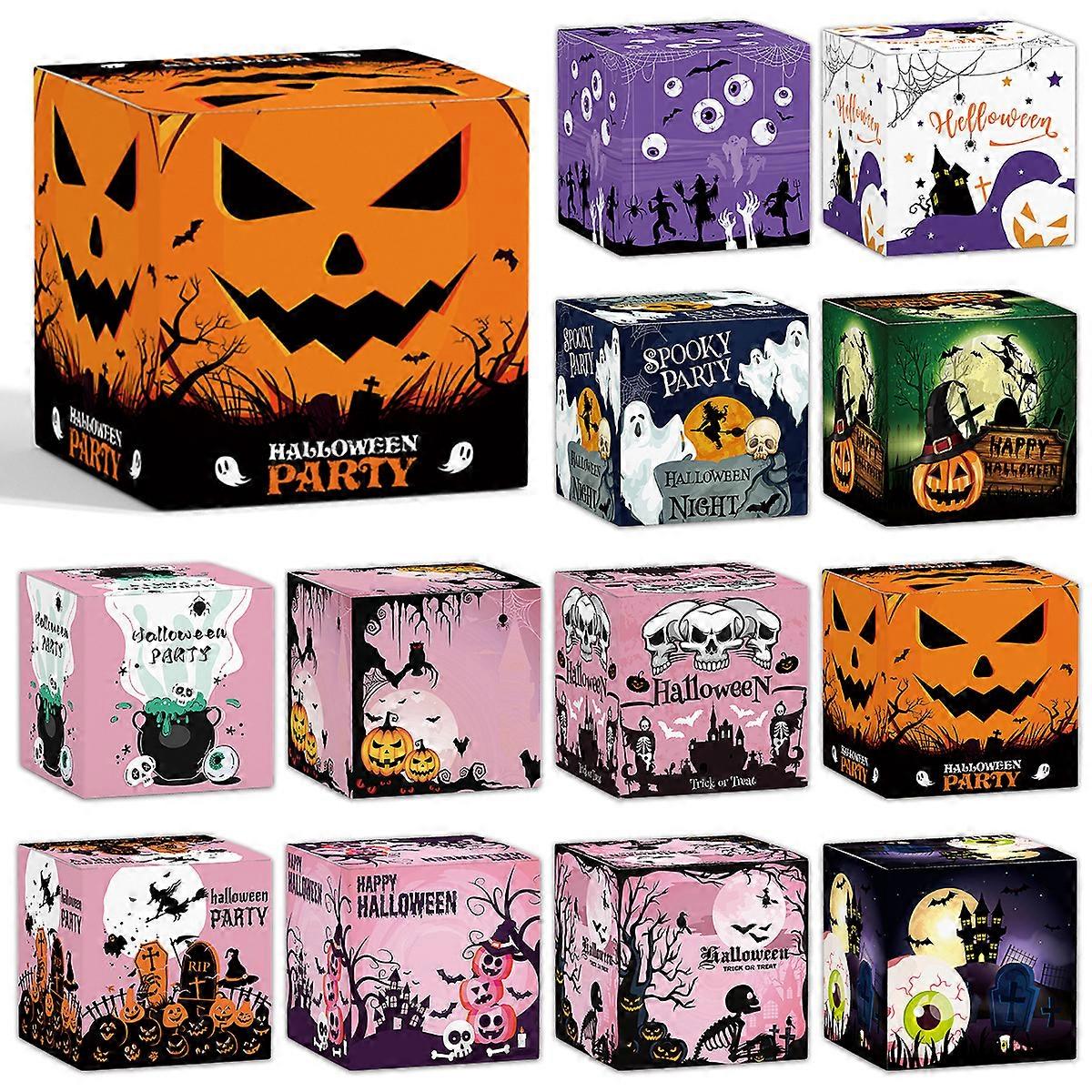 18 Pieces Halloween Treat Boxes Halloween Trick or Treat Candy Boxes ...