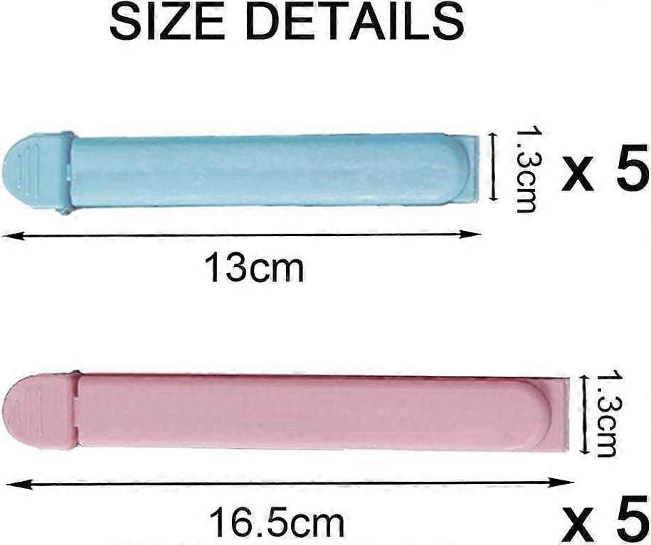 Food Sealing Clips, 10Pcs Bag Closure Clip with 2 Sizes, Kitchen ...
