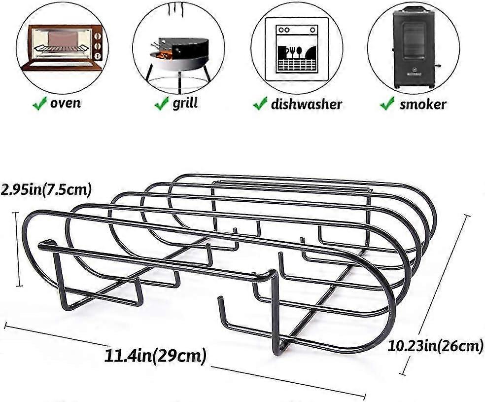 Rib Racks For Smo,less Grill D Bbq Rib H,holds 4 Rib For Grilling,1 Pcs ...
