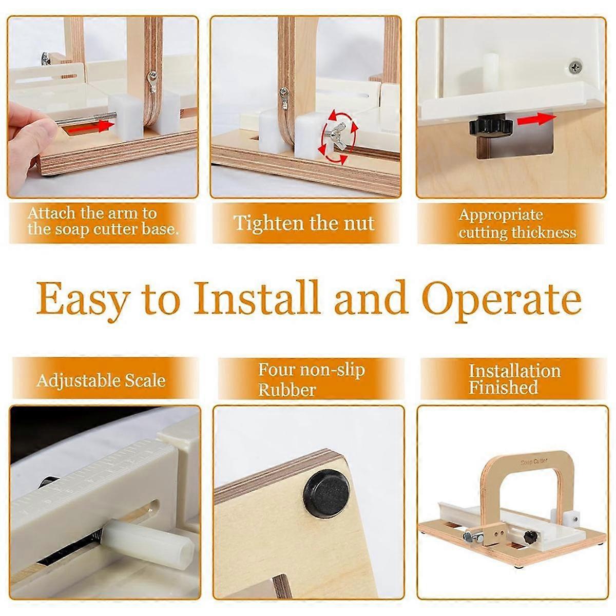 Wooden Soap Cutter, Wire Soap Cutters Adjustable Stainless Steel ...