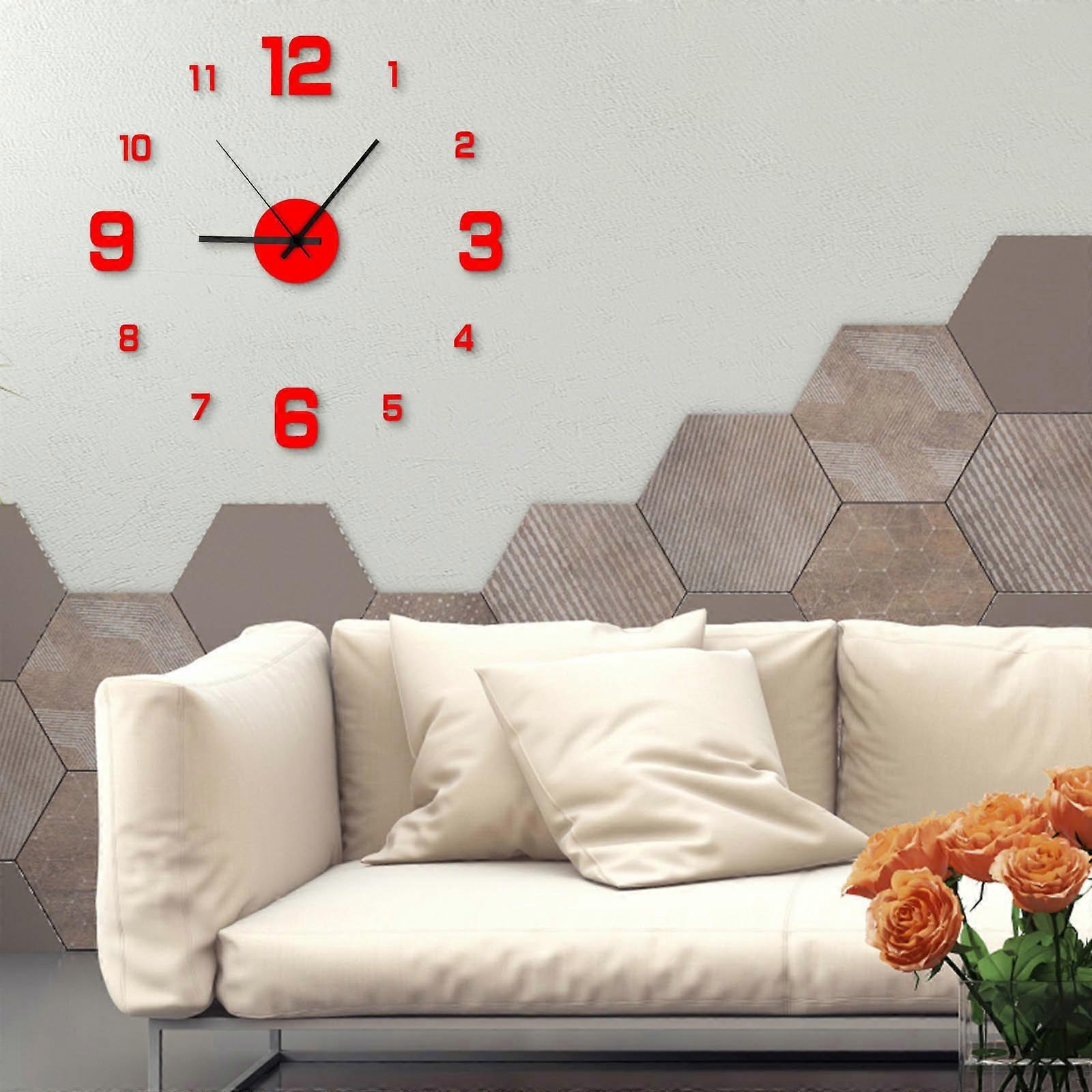 Large Wall Clock Watch DIY Sticker Wall Clocks Pared Home Decoration ...