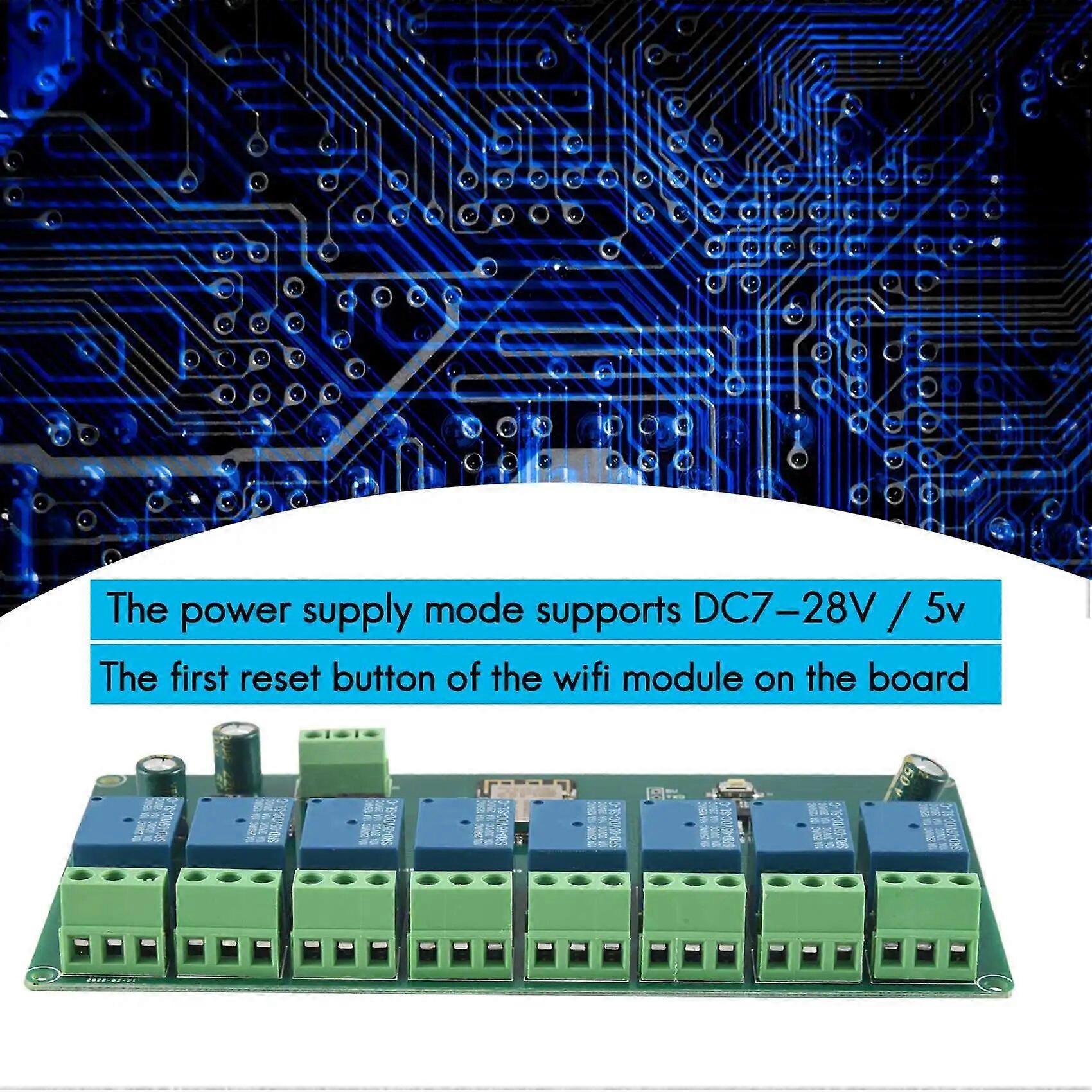 ESP8266 WIFI 8 Channel Relay Module ESP-12F Development Board Power ...