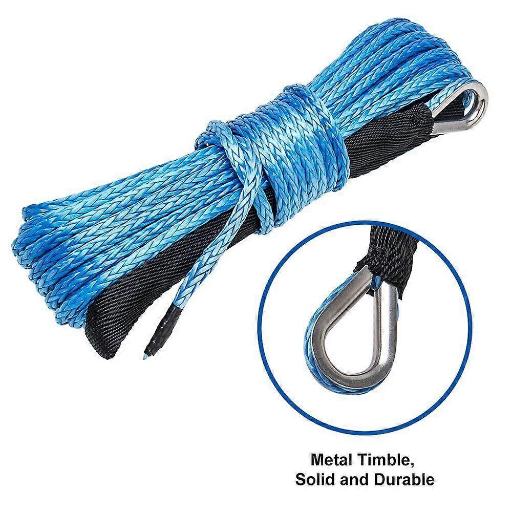 48mm x 15 meters (25 tons) Synthetic Winch Rope Line Recovery Cable ...