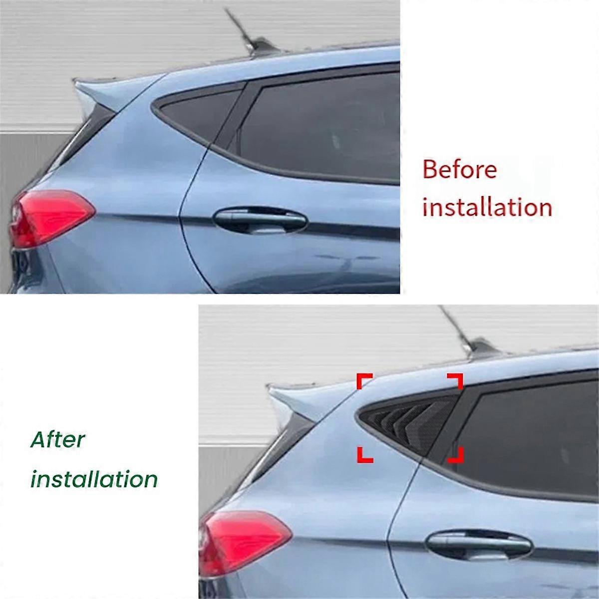 Car Rear Triangular Window Louvers Shutters Blinds Cover Trim for ...