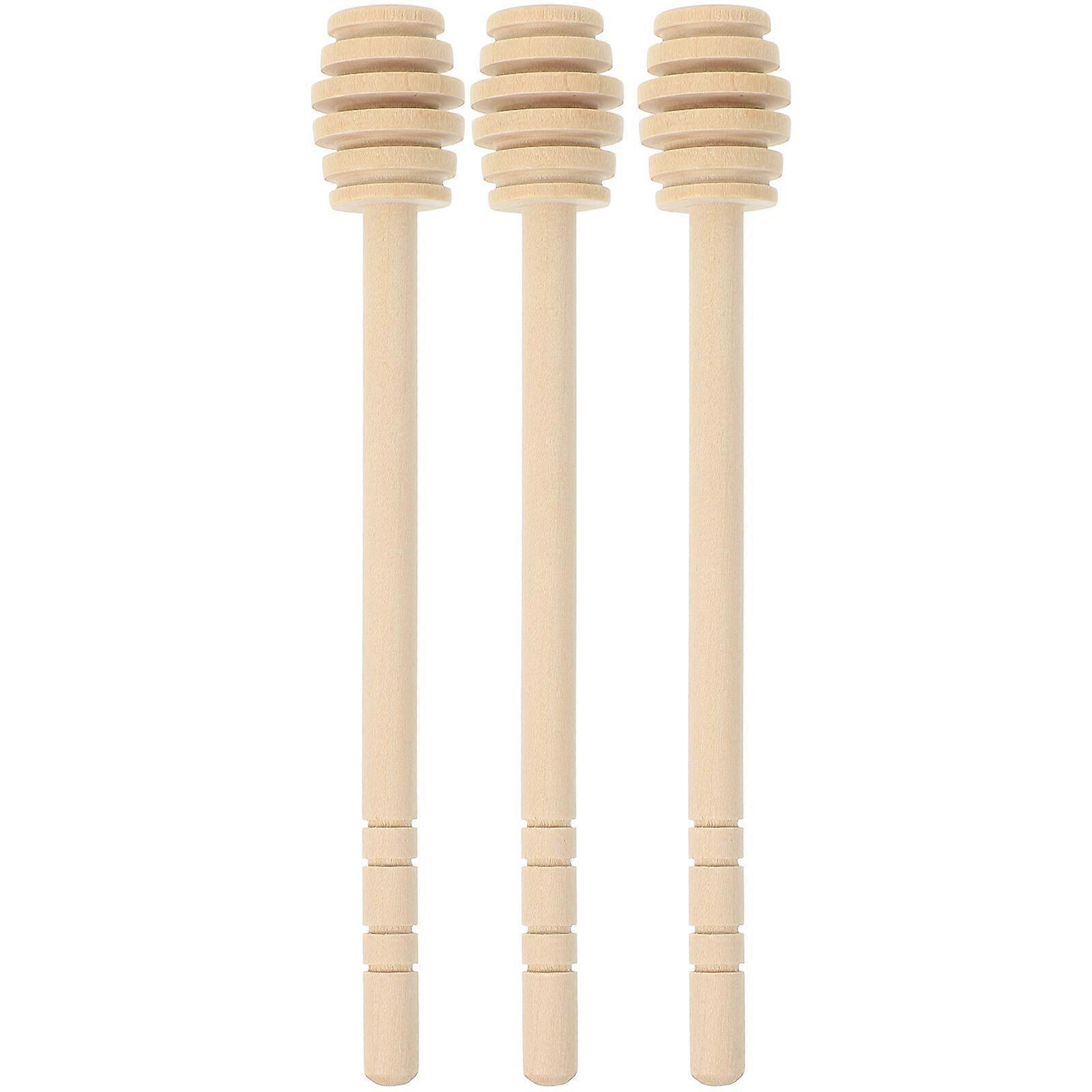 3Pcs Wooden Honey Sticks Honey Jam Syrup Wooden Dipper Sticks ...