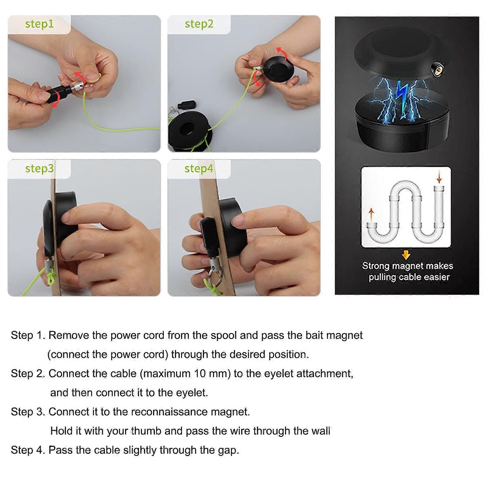 Magnetic Wire Guide Magnetic Wire Puller Magnetic Wire Holder Wall ...