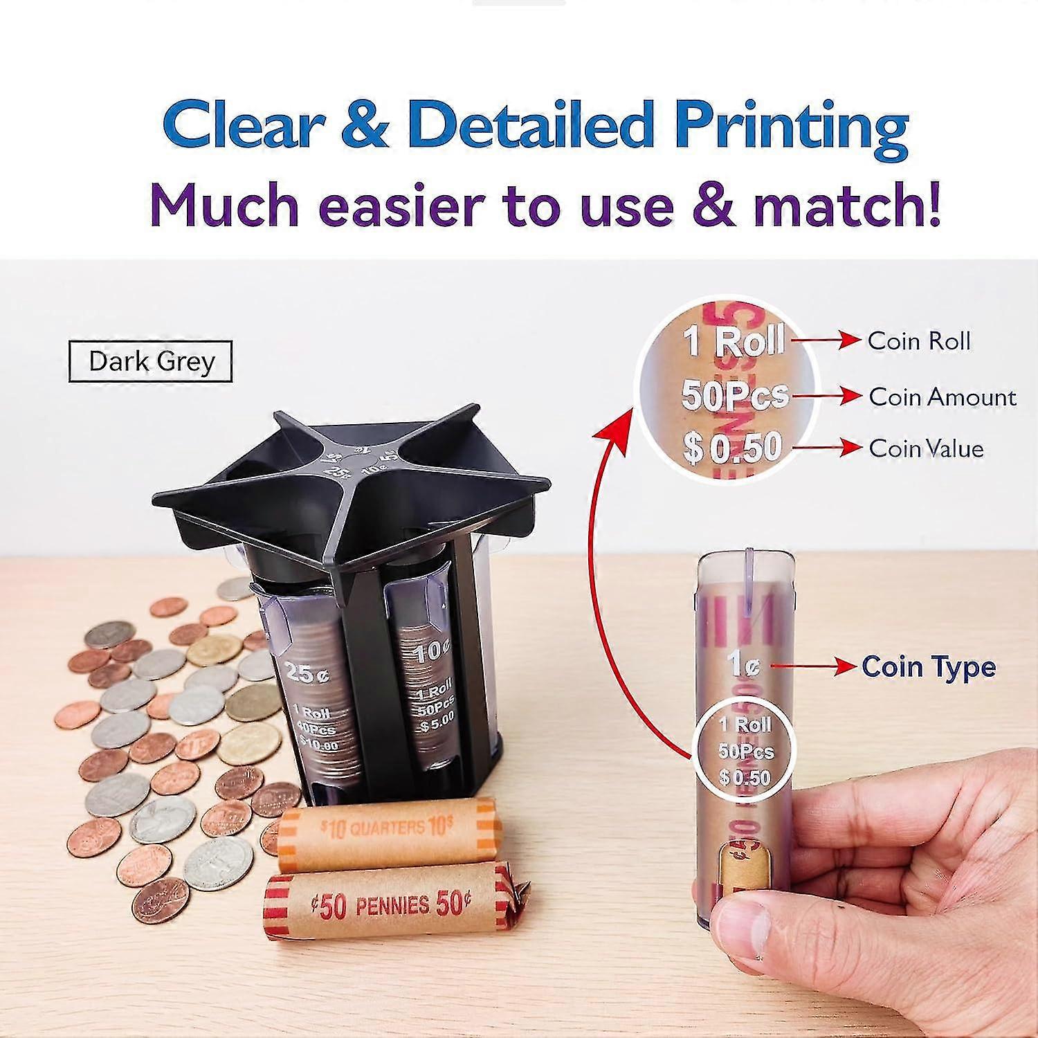 Coin Counter Coin Sorter Tube, Change Sorter Tube Coin Counter ...
