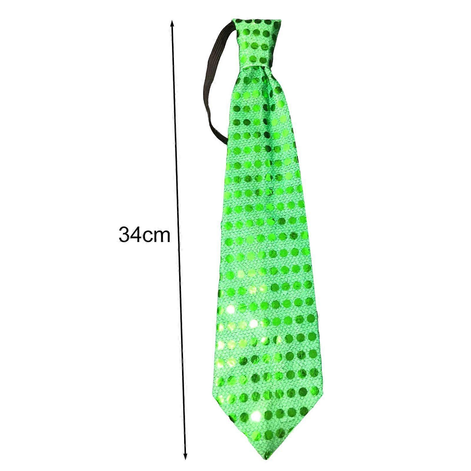 LED Luminous Tie Dot Print Button Battery Powered Necktie Men Women ...