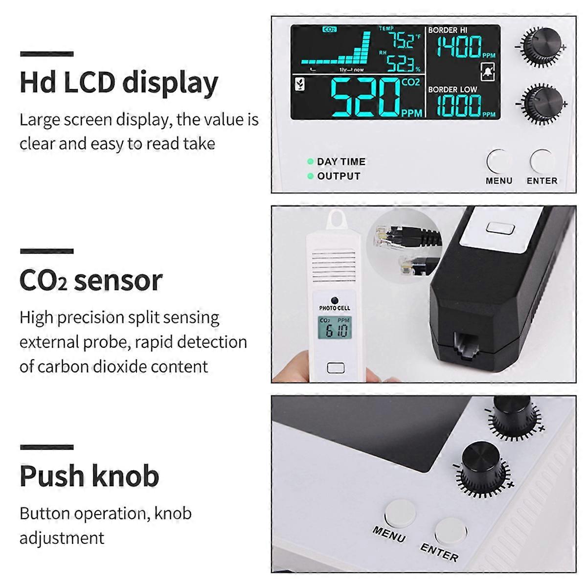 Carbon Dioxide Controller Single Channel Split Probe CO2 Monitor CO2 ...