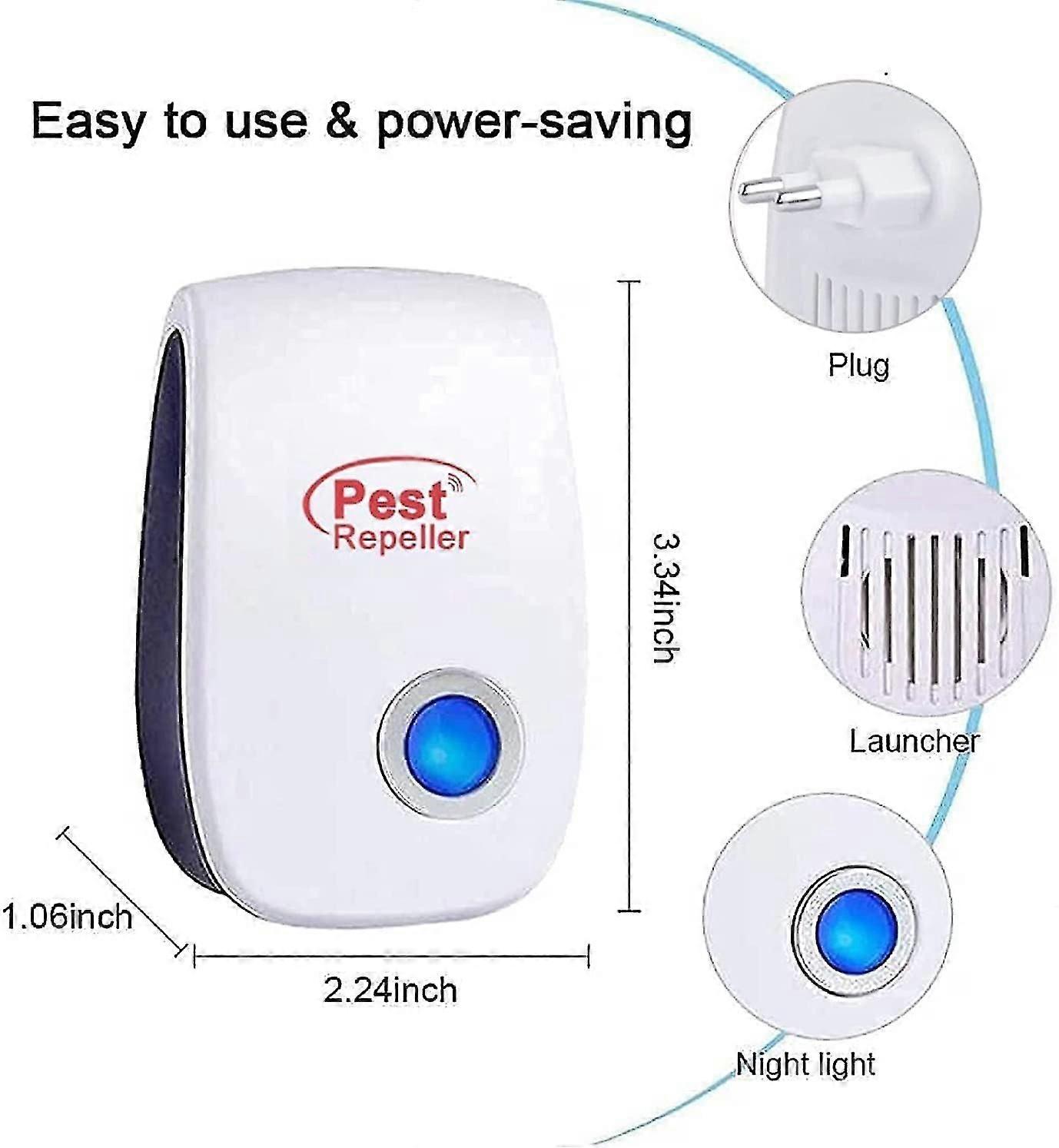 Ultrasonic Insect Rodent Repeller 6 Pack, Indoor Electronic Insect ...