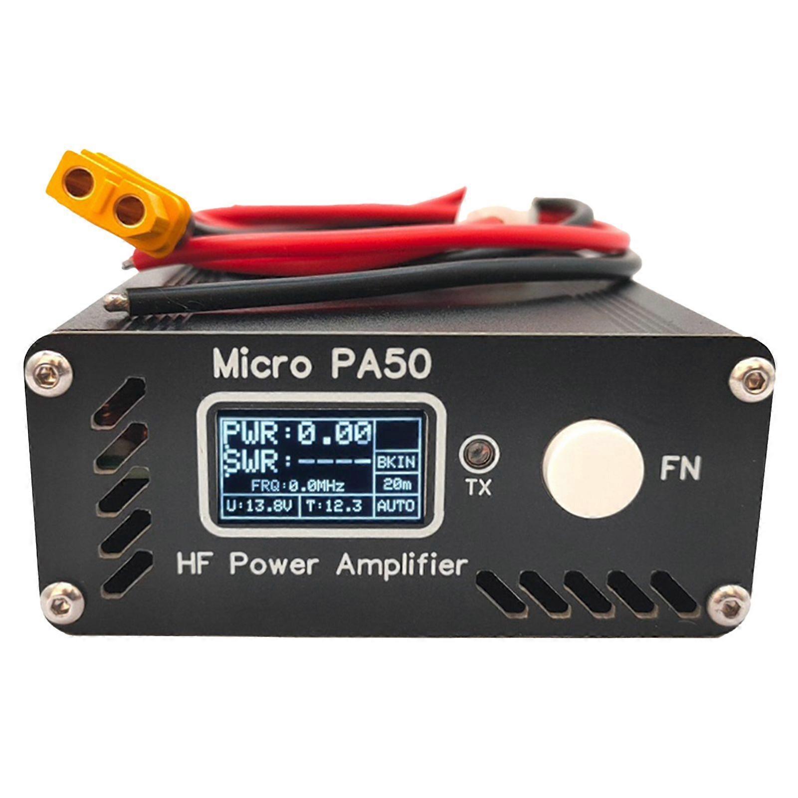 Micro PA50+(PA50 Plus) 50W 3.5-28.5MHz HF Power Amplifier with 1.3 ...